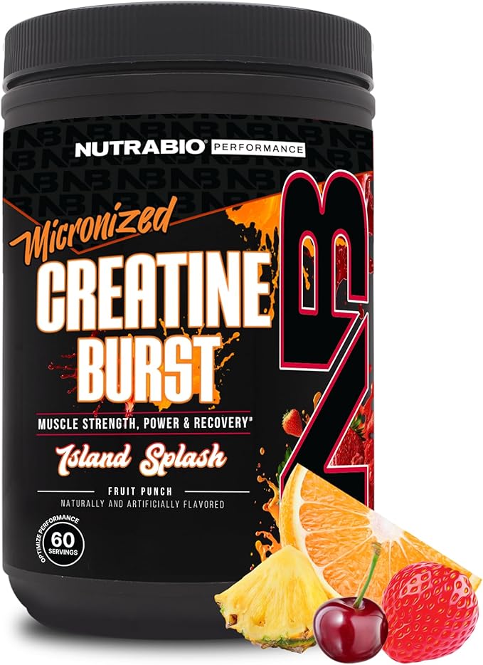 NutraBio Micronized Creatine Monohydrate Powder Island Splash ...
